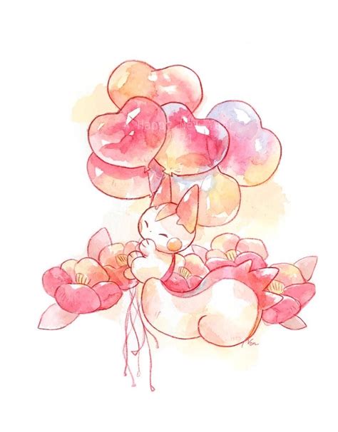 Non Kumakawayusu Pachirisu Nintendo Pokemon Flower Request