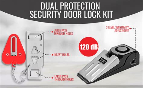 Mbbest Hotel Door Lock And Door Stop Alarm Dual Protection