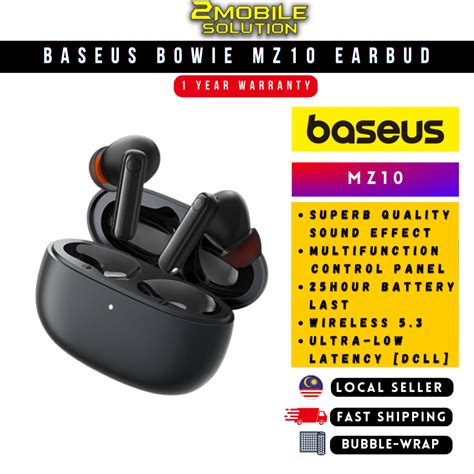 Baseus Bowie Mz10 True Wireless Earphones Anc I Enc I Bluetooth 52 I