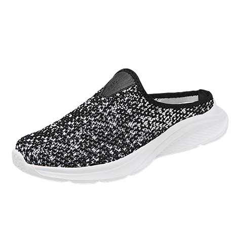 Guobioziy Womens Open Back Sneakers Non Slip Comfort Shoes Backless