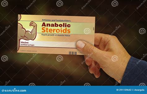 Anabolic Steroids Tablets Pack In Hand 3d Illustration Stock