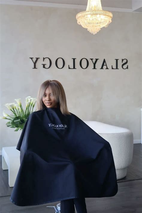 Ash Bronde Blowout On Natural Hair Hair Salon Interior Hair Salon Decor Beauty Salon Design