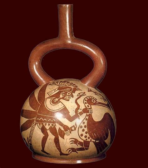 Vasija Con Iconográfia Moche Cerámica Cerámica Precolombina Moches