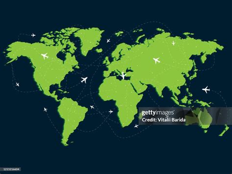Global Flight Chart Concept High Res Vector Graphic Getty Images