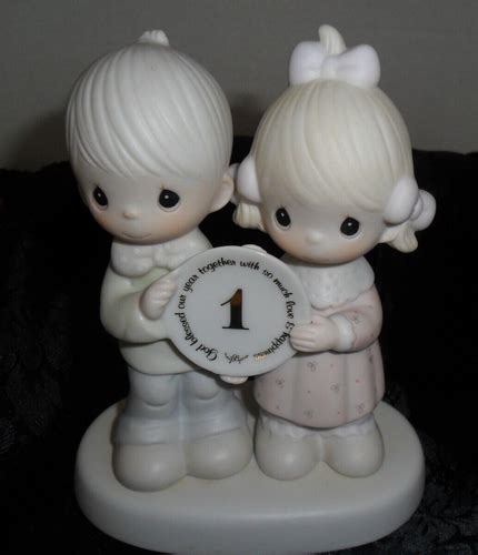 Precious Moments 1st Wedding Anniversary Figurine God Bless Our Year