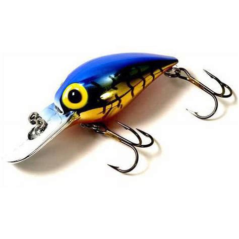 Brads Wigglers Crank Bait Blue Gold Black Lines