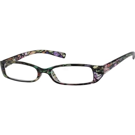 Green Rectangle Glasses 263824 Zenni Optical Eyeglasses Frames For