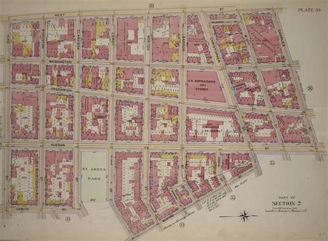 Plate 34 Part Of Section 2 Bounded By West Street Charles Drawing By Litz Collection Fine
