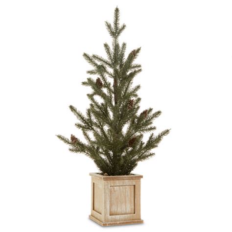Potted Pine Tree With Pinecones—a Delightful Addition To Your Seasonal