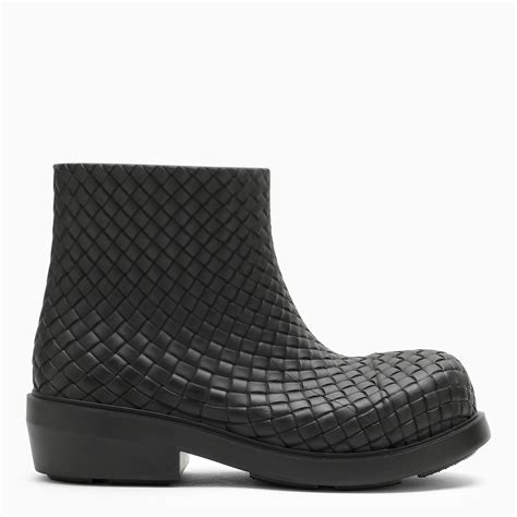 Bottega Veneta Black Pvc Fireman Boot Thedoublef