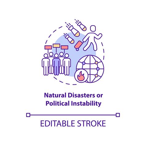 Natural Disasters Or Political Instability Concept Icon 3235063 Vector