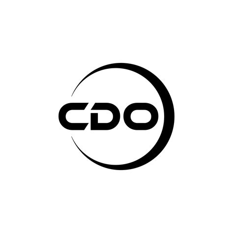 Cdo Letra Logo Diseño En Ilustración Vector Logo Caligrafía Diseños