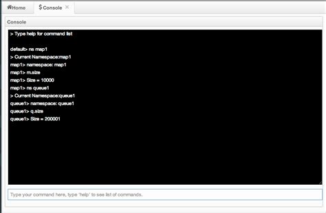 Executing Console Commands Hazelcast Management Center Manual