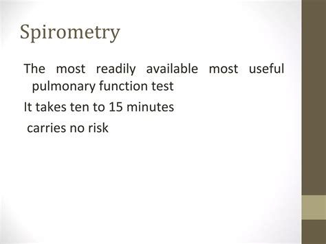 Lung Function Tests Ppt