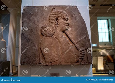 Ancient Stone Relief Depicting An Assyrian Soldier British Museum Uk