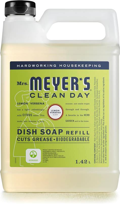 Mrs Meyers Clean Day Dish Soap Refill Cruelty Free Dishwashing