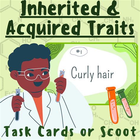 Heredity Inherited And Environmental Acquired Traits Science Task Cards