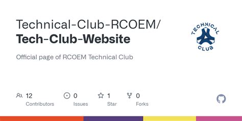 GitHub Technical Club RCOEM Tech Club Website Official Page Of RCOEM Technical Club