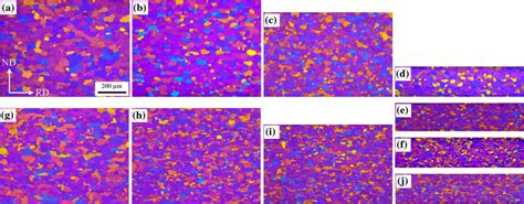 Microstructures Of Cc Aa 5754 Aluminum Alloy Cold Rolled To Different
