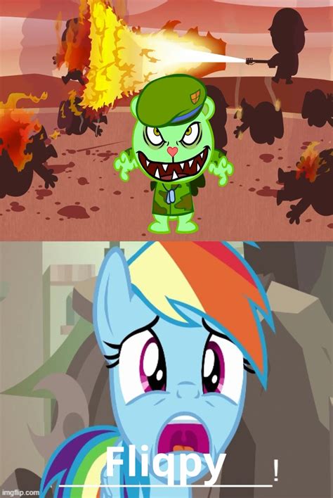 Rainbow Dash Shocked To See Fliqpy By 99xcroc On Deviantart