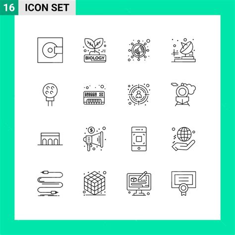Universal Symbols Vector Hd Images Universal Icon Symbols Group Of 16 Modern Outlines Of Ball