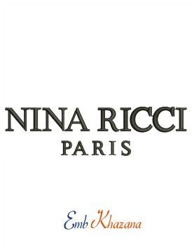 Nina Ricci Paris Logo Machine Embroidery Design Nina Ricci Paris