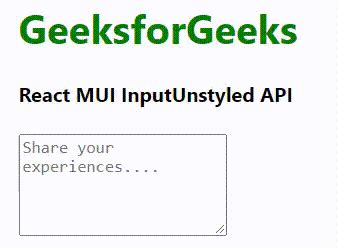 React MUI InputUnstyled API GeeksforGeeks