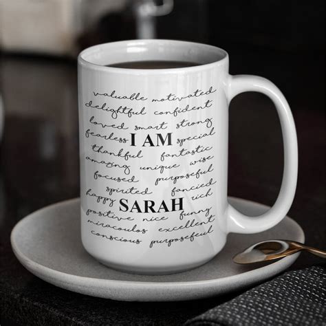 Personalized Name I Am Coffee Mugs Inspirational Quotes Custom Coffee