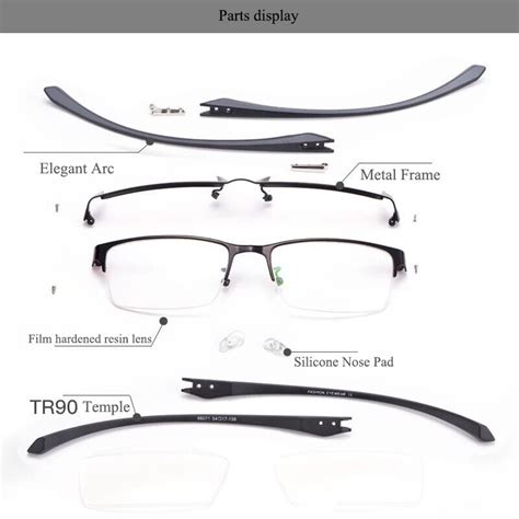 Business Style Män Titanlegering Närsynthet Glasög Grandado