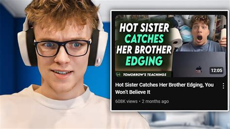 Hot Sister Catches Her Brother Edging Subtrist Reacts Youtube