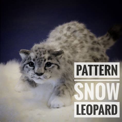 Snow Leopard Pattern Realistic Toy Dailydoll Shop