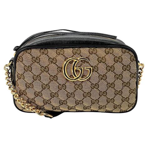 Gucci Gg Canvas Small Marmont Matelasse Camera Bag For Sale At 1stdibs