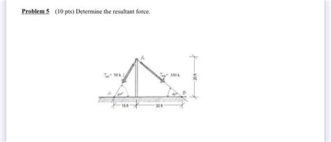 solved problem 5 10 pts determine the resultant force