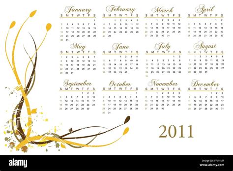 Calendar 2011 Stock Vector Images Alamy