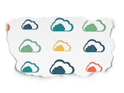 Cloud Networking Illustration Torn Paper Background With Cloud Design Photo And Picture For Free