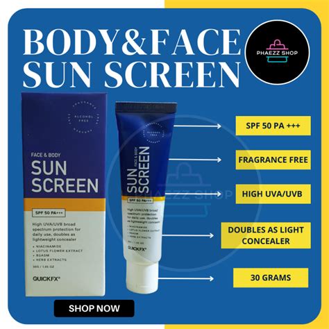 Quickfx Sunscreen 30g Spf 50 Lazada Ph