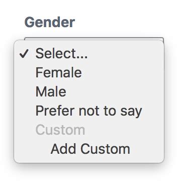 Gender Field Sprout Docs For Craft 3