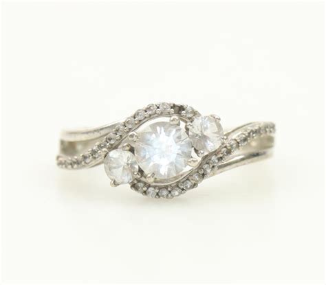 Sterling Silver Bypass 3 Stone Ring Property Room