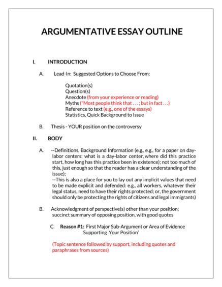 35 Free Essay Outline Templates How To Write 9 Types