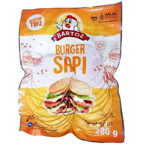 Jual Bartoz Burger Sapi 280 Gr Shopee Indonesia