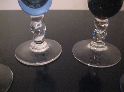 Vintage Twisted Stem Shot Glasses Fluted Cordial Liqueur Glasses Set