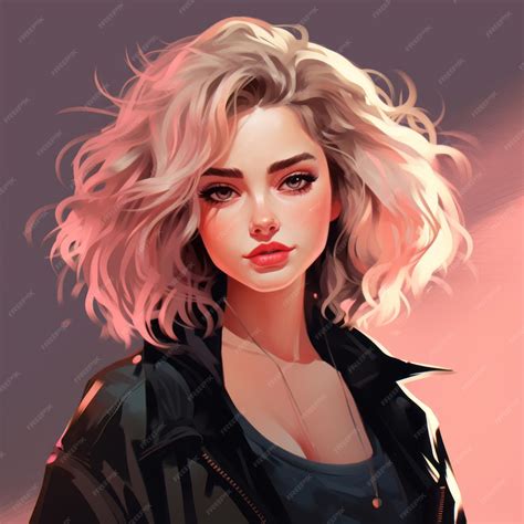 Premium Ai Image A Digital Painting Of A Woman With Blonde Hair