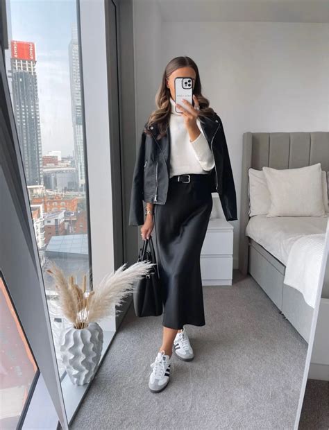 35 Black Satin Skirt Outfit Ideas For A Sleek Look
