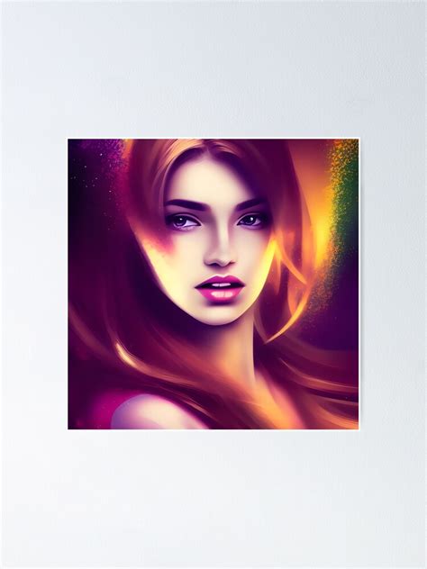 Beautiful Woman Color Palette Abstract Poster For Sale By Stratomi