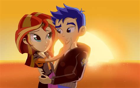 Flash Sentry And Sunset Shimmer By Vinilyart On Deviantart