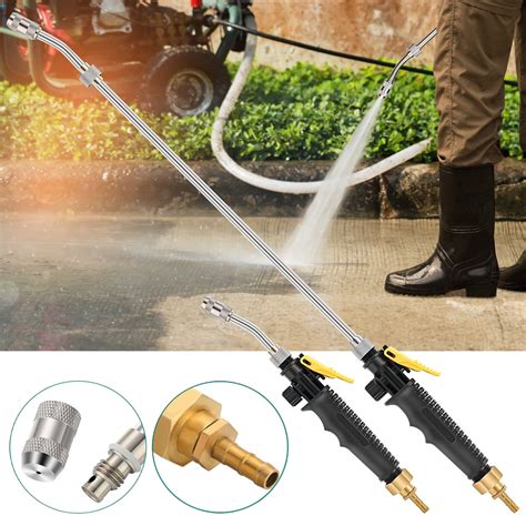 2 In 1 High Pressure Washer Nozzle Metal Tip And Plastic Handle