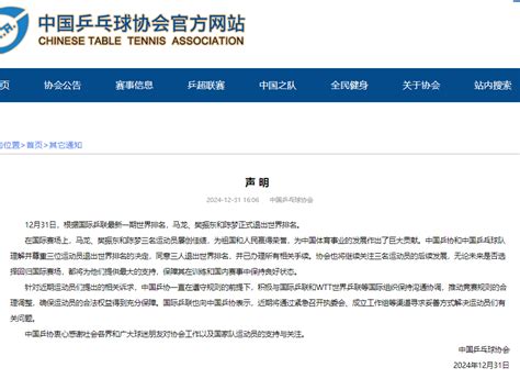 马龙、樊振东、陈梦退出世界排名，中国乒协回应来了