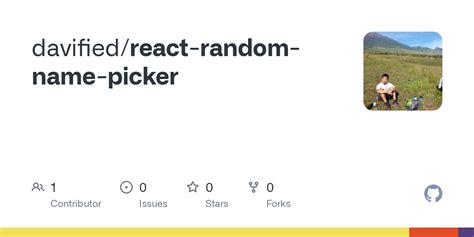 GitHub Davified React Random Name Picker