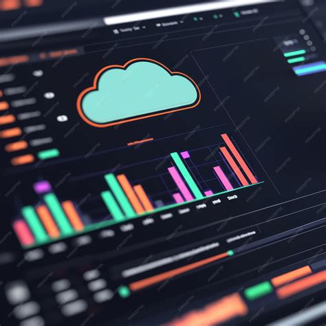 A Sleek Modern Data Analytics Dashboard Featuring Colorful Graphs Cloud
