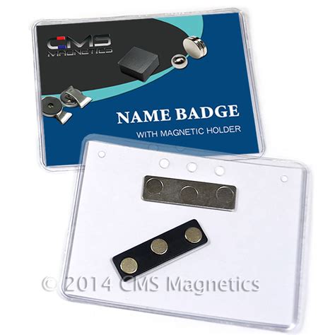 3x4 Magnetic Name Badge Kit 12 Pack Top Loading Reusable